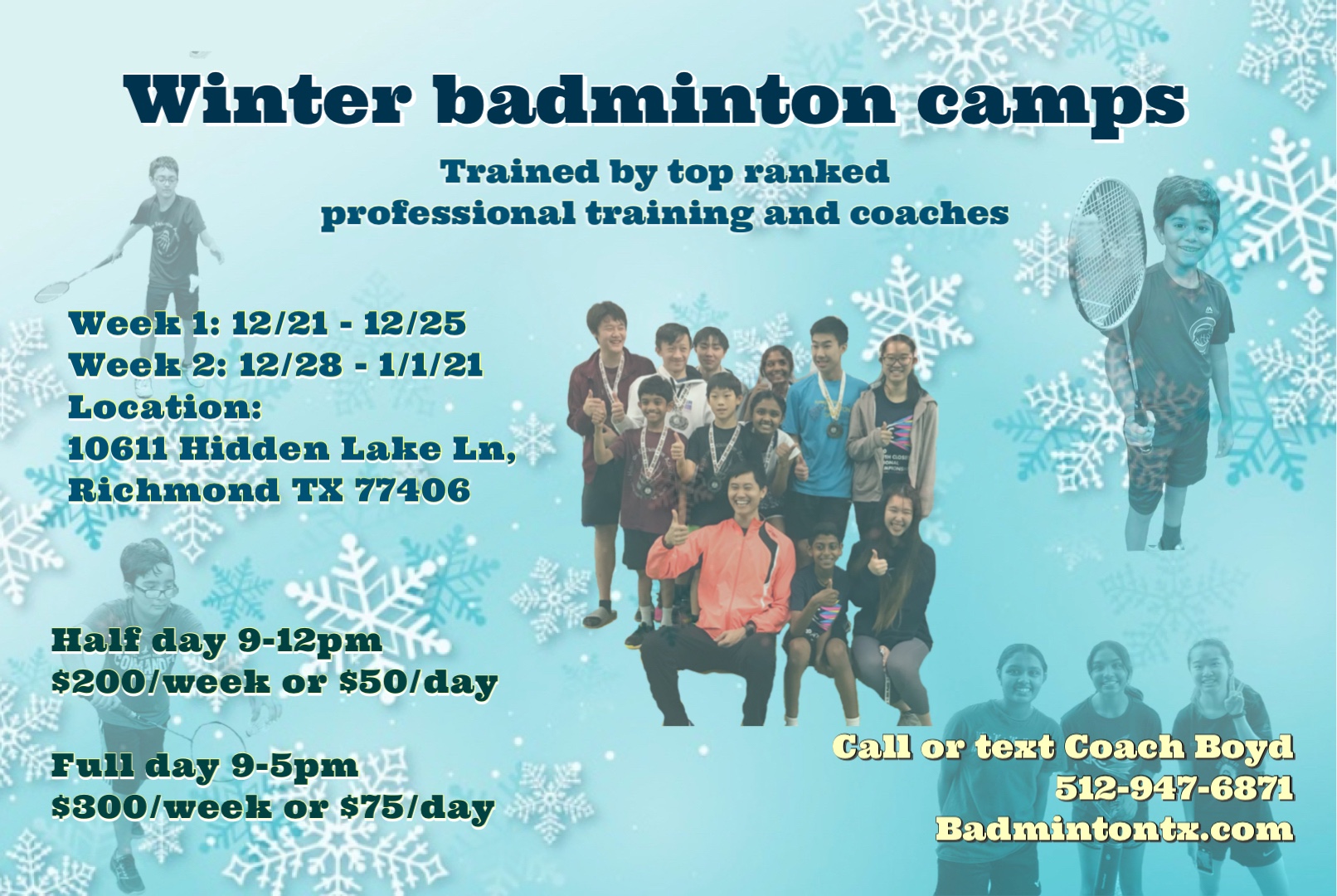 Winter break camps! – Houston Badminton Academy