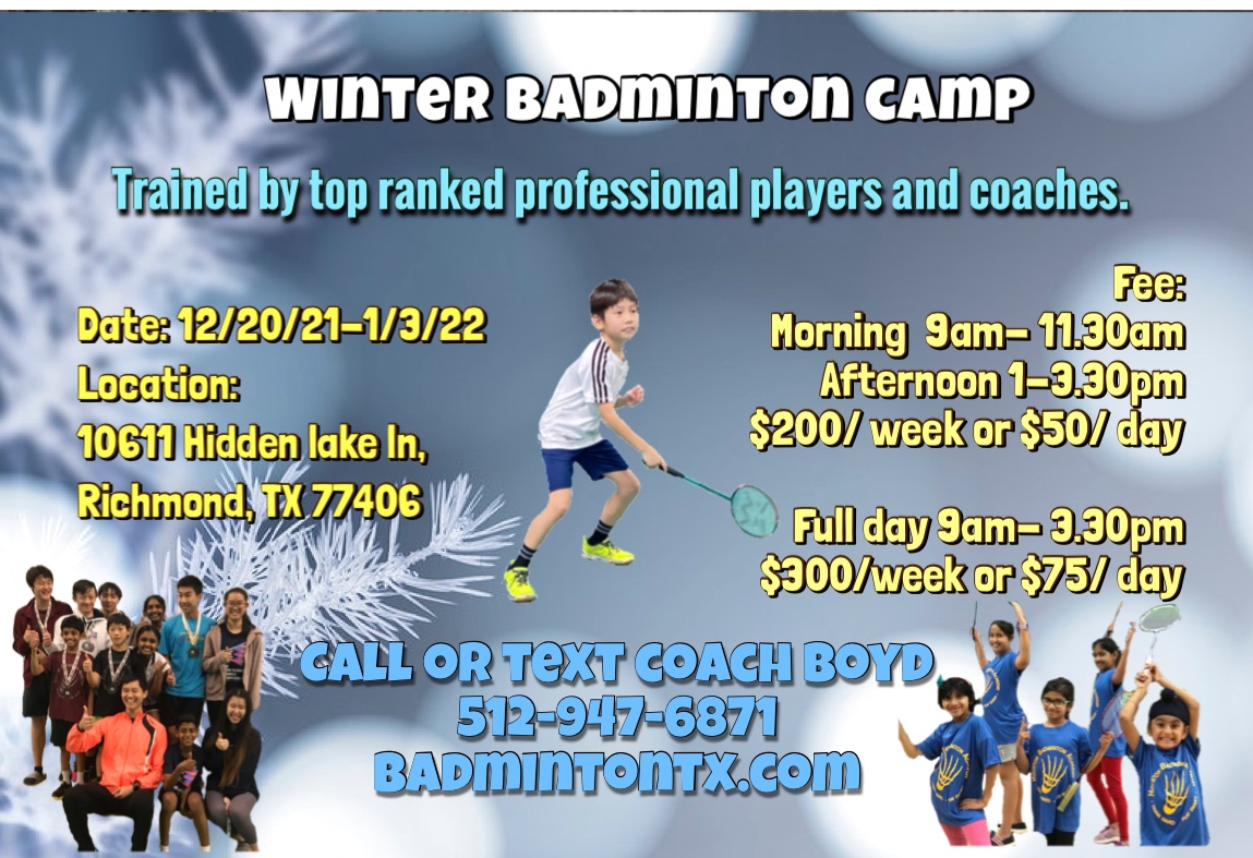 Winter Camps – Houston Badminton Academy