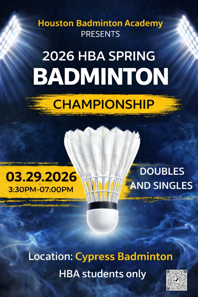 Welcome to the 2026 HBA Spring Badminton Championship! – Houston ...